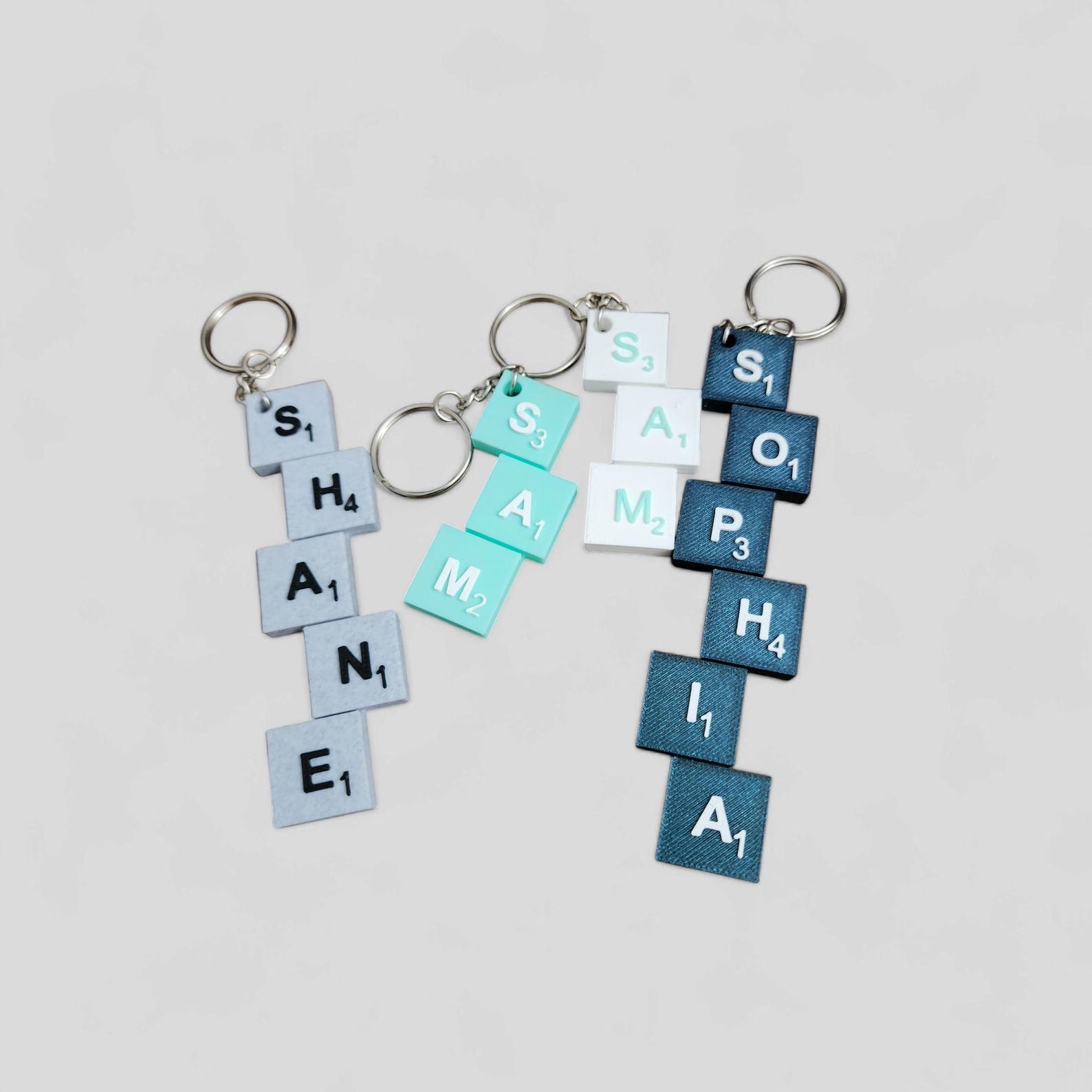 Personalized Scrabble Tile Keychain – Customizable Name Charm - Etsy
