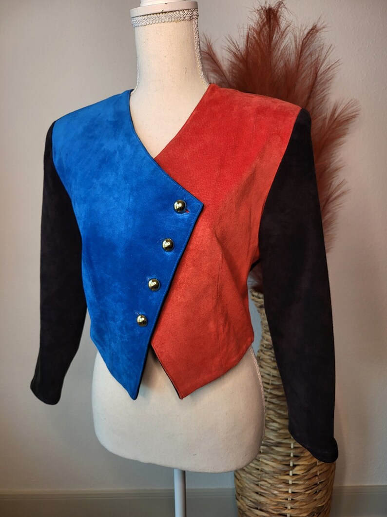 1980s Colorblock Jacket - Etsy
