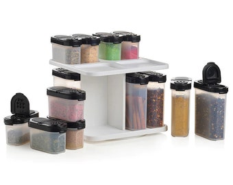 Vintage Tupperware Modular Mates Spice Shakers With Hunter Green Lids ...