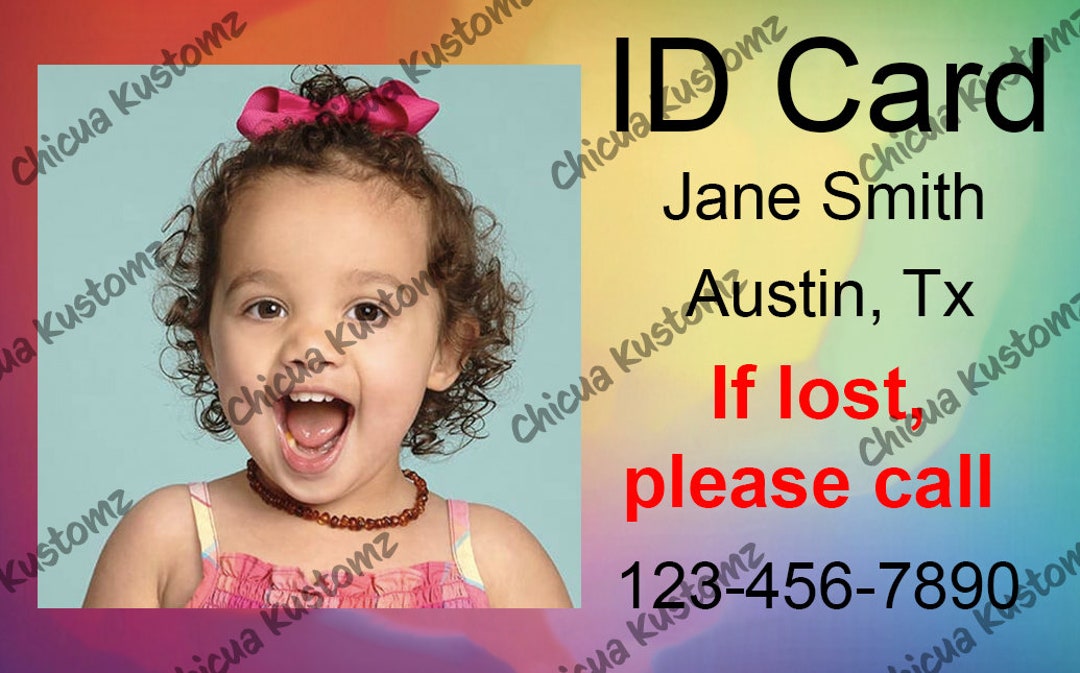 Kids Id Card - Etsy