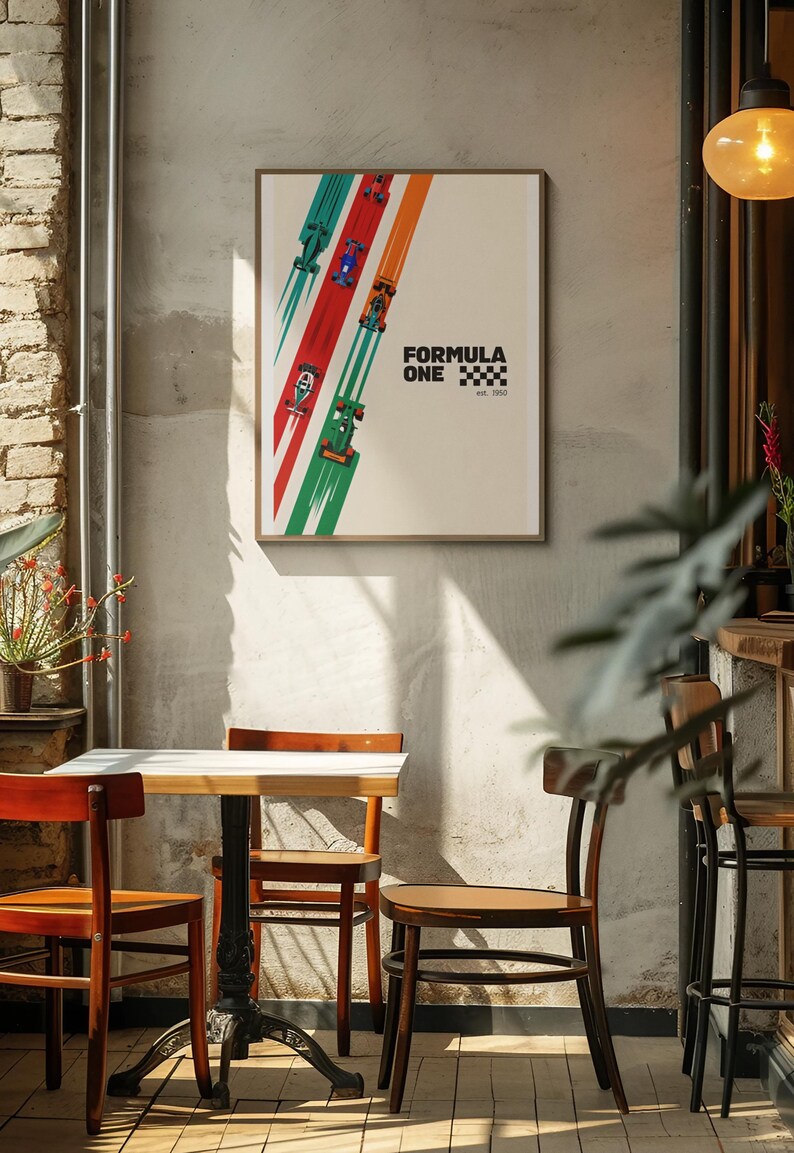 Formula One Wall Art | Retro F1 Racing Print | Vintage Motorsport ...