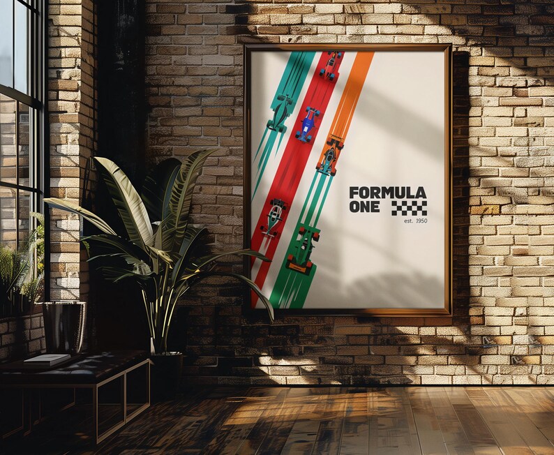 Formula One Wall Art | Retro F1 Racing Print | Vintage Motorsport ...