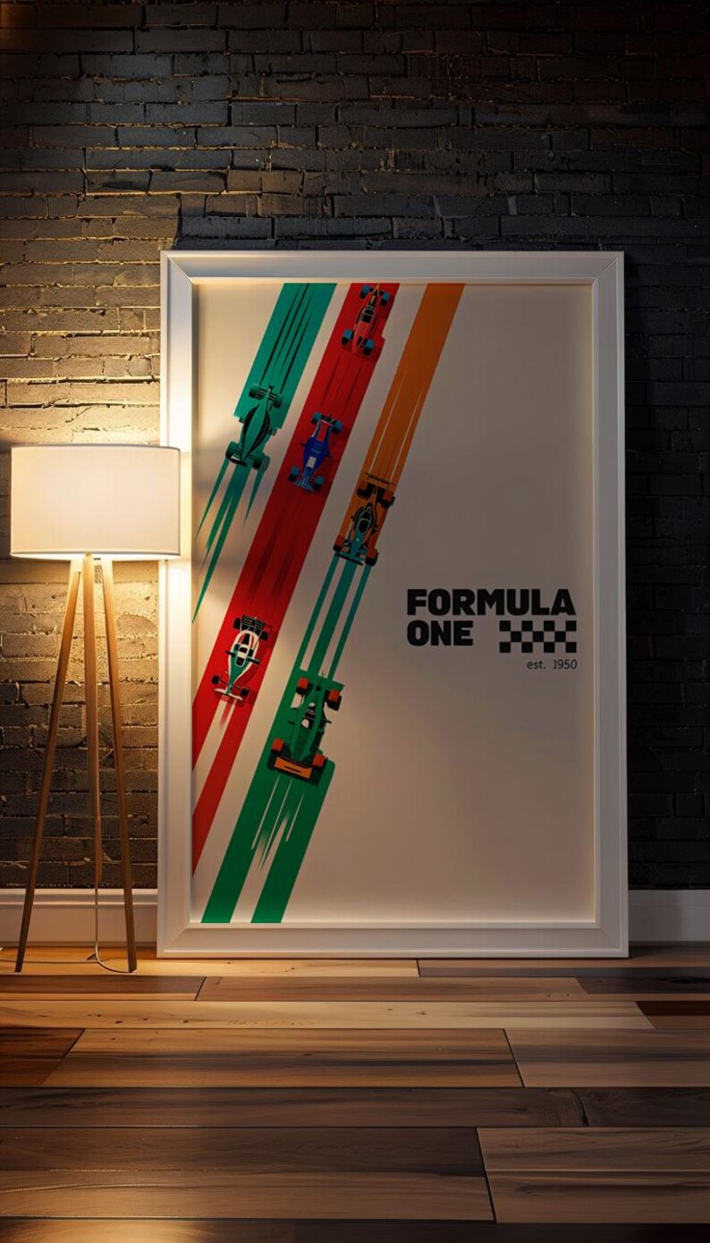 Formula One Wall Art | Retro F1 Racing Print | Vintage Motorsport ...