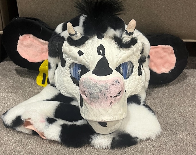 Cow Fursuit Head Fursuit Premade | Fursuit Head | Fursuit | Furry ...