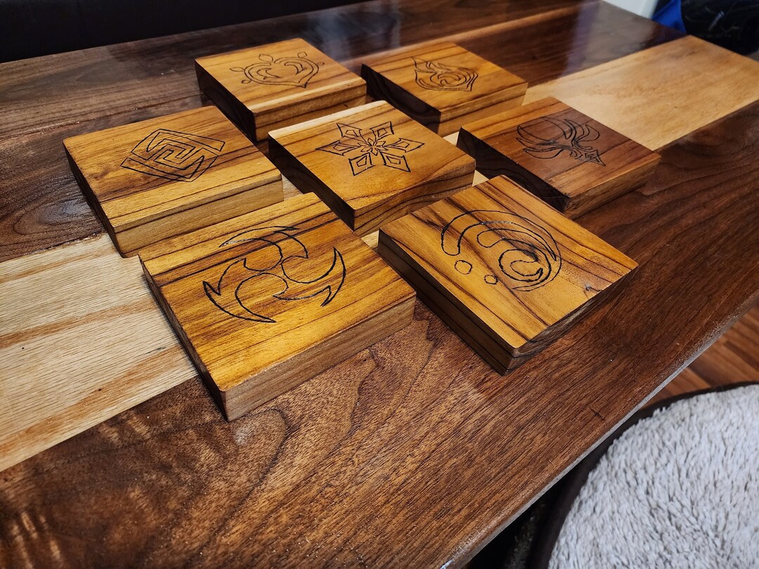 Genshin Impact Sigil Wood Coaster - Etsy