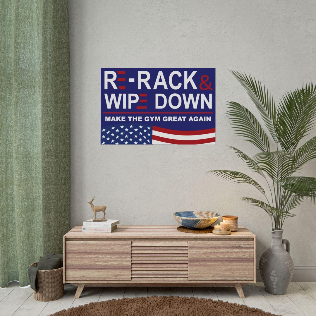 Rerack & Wipe Down Gym Poster, Motivational Fitness Art - Etsy
