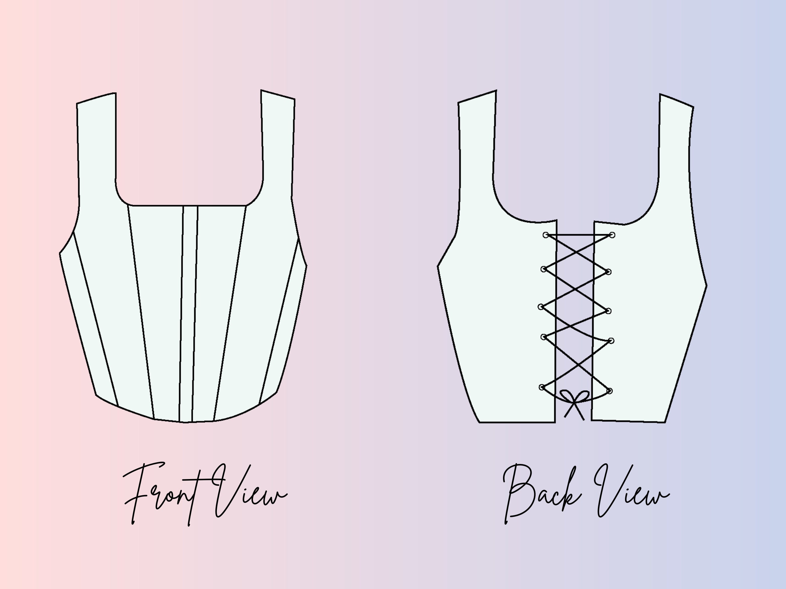 Corset Top PDF Sewing Pattern Corset Crop Top Bustier - Etsy Canada