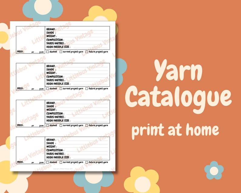 PDF Digital Download | Yarn Catalogue | Yarn Organisation | Bullet ...