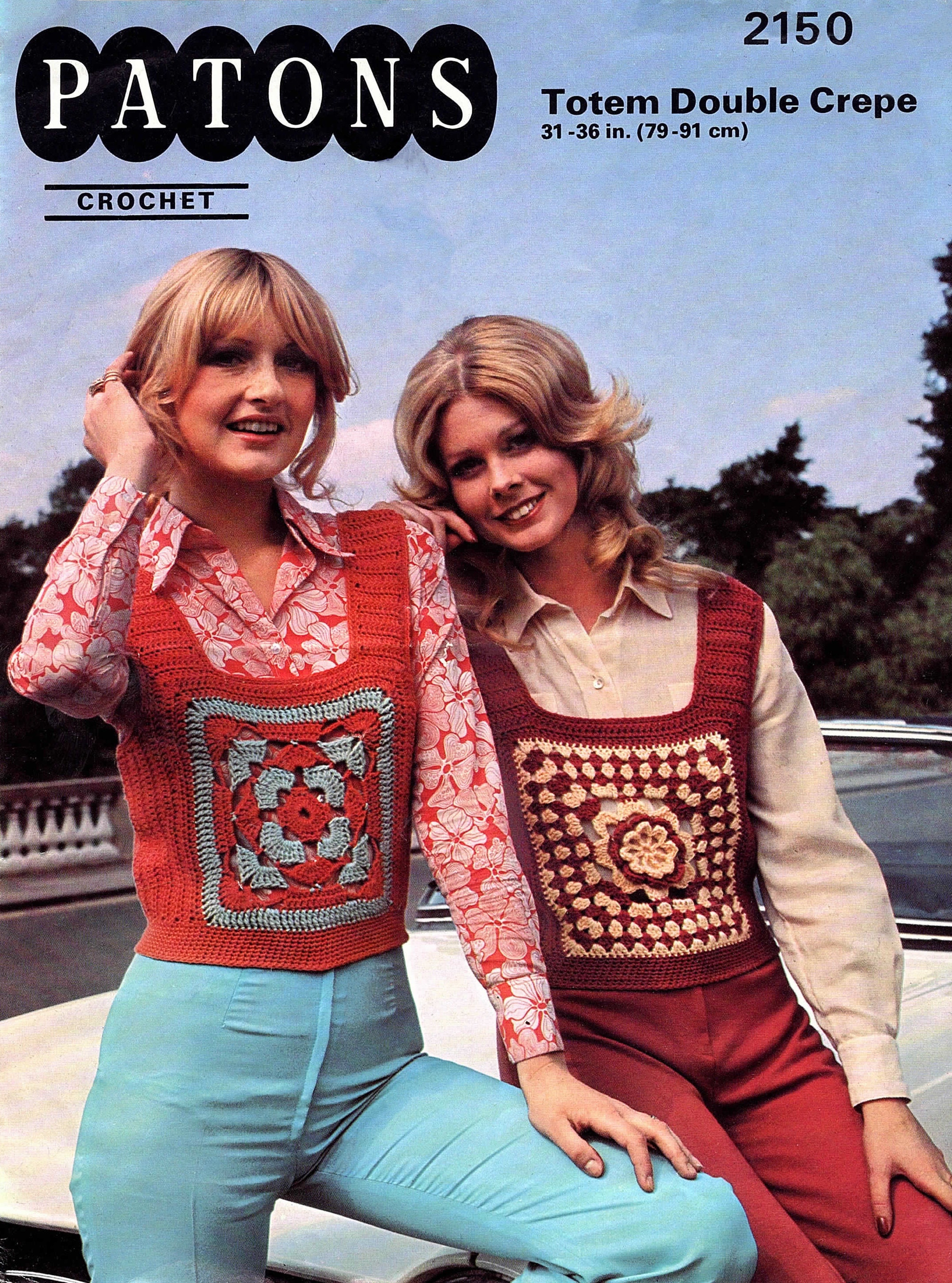 PDF Digital Pattern | 70s Vests | Crochet Vest | Vintage Vest | Patons ...