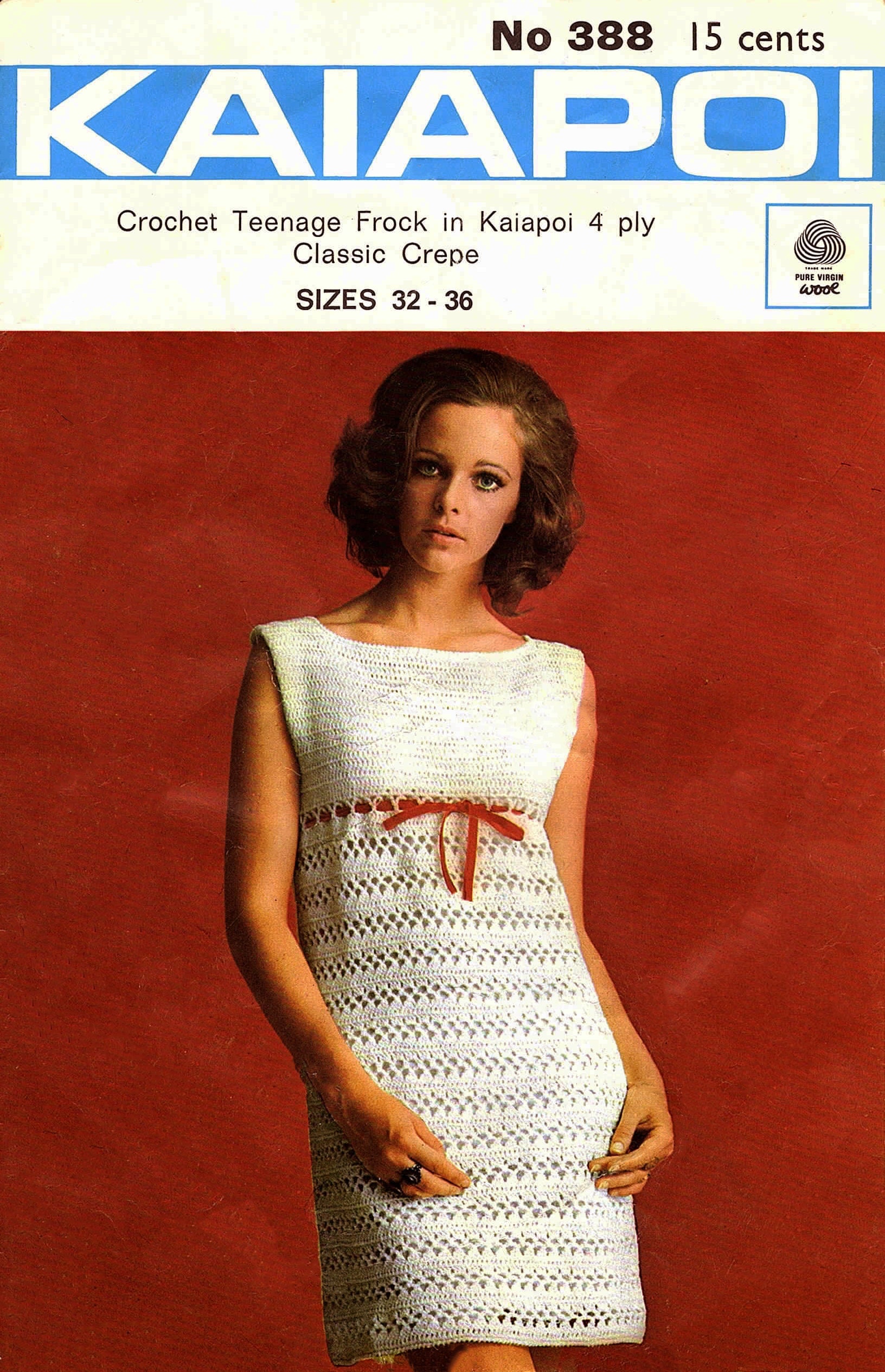 PDF Digital Pattern | 60s Crochet Dress | Crochet Dress | Vintage Dress ...