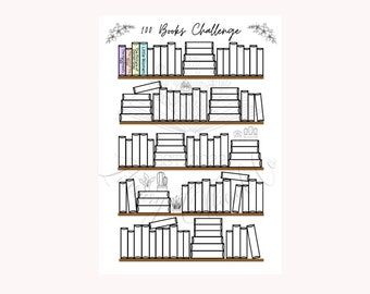 Monthly Bookshelf Reading Log Printable Book Tracker Digital - Etsy