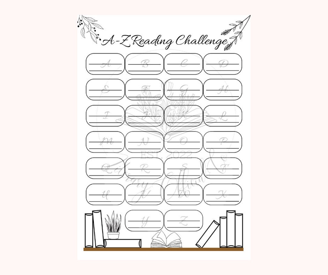 Printable A to Z Reading Challenge | Alphabet Reading Journal ...