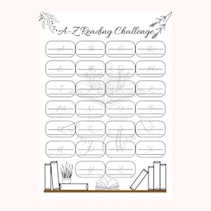 Printable A to Z Reading Challenge | Alphabet Reading Journal ...