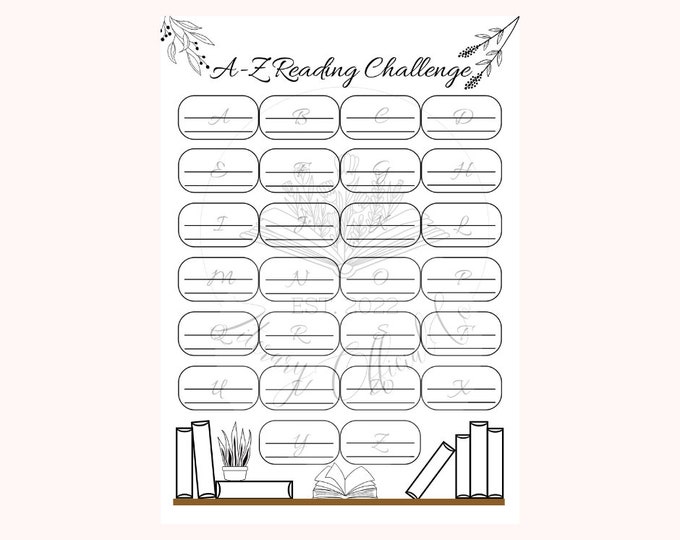 Printable Book Challenge | PDF Digital Download | Reading Log Journal ...