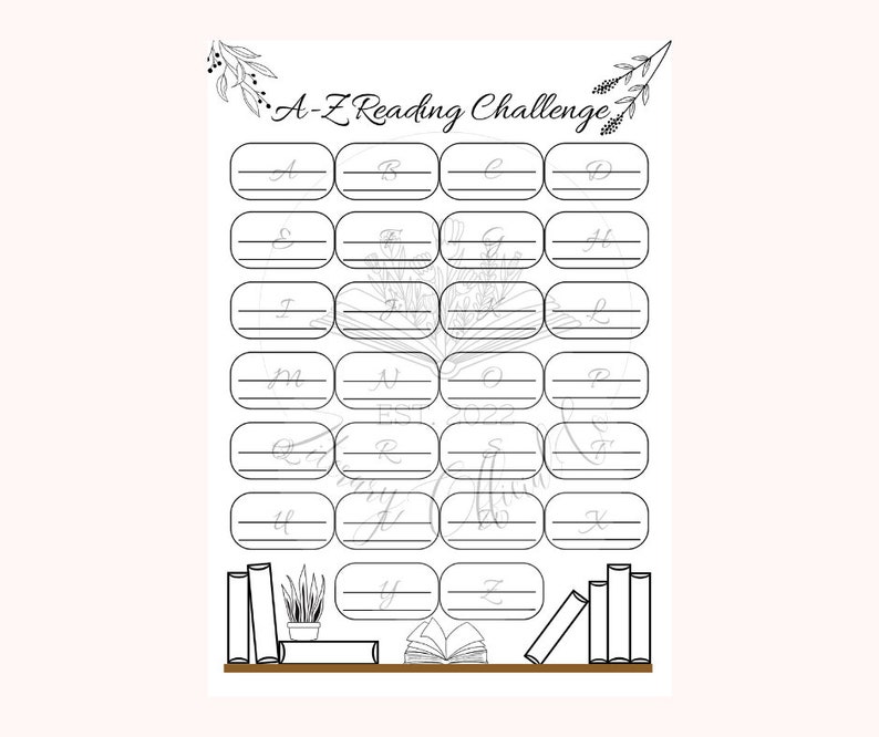 Printable A to Z Reading Challenge | Alphabet Reading Journal ...