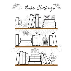 Printable Book Challenge | PDF Digital Download | Reading Log Journal ...