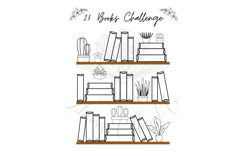 Printable Book Challenge | PDF Digital Download | Reading Log Journal ...