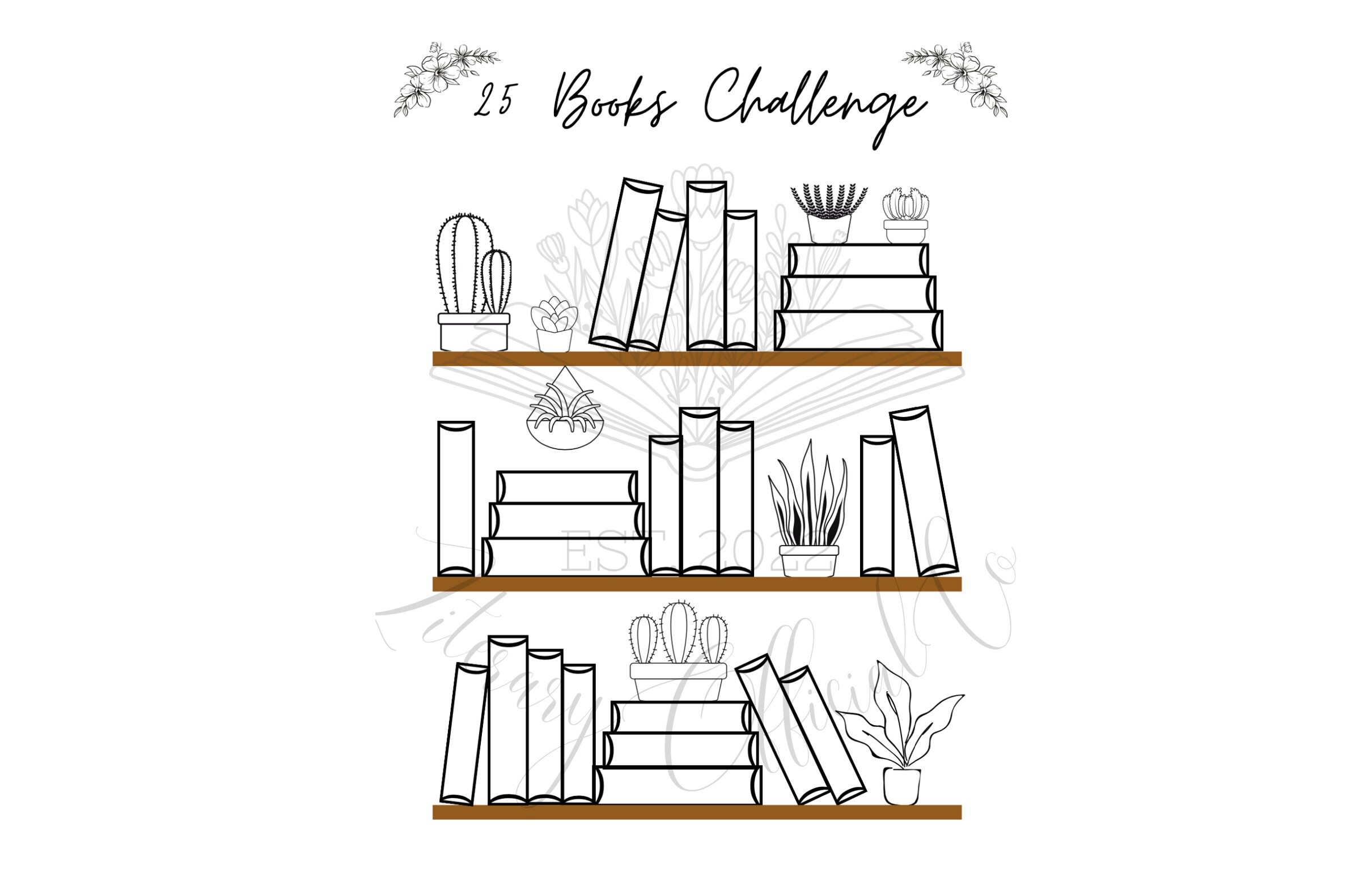 Printable Book Challenge | PDF Digital Download | Reading Log Journal ...