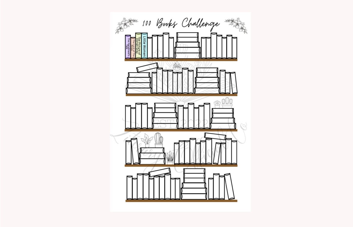 Printable Book Challenge | PDF Digital Download | Reading Log Journal ...
