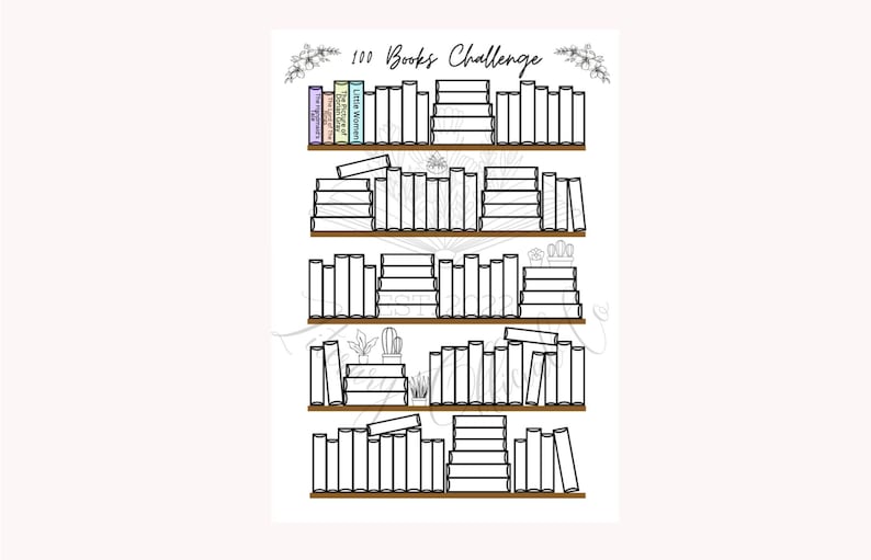 Printable Book Challenge | PDF Digital Download | Reading Log Journal ...