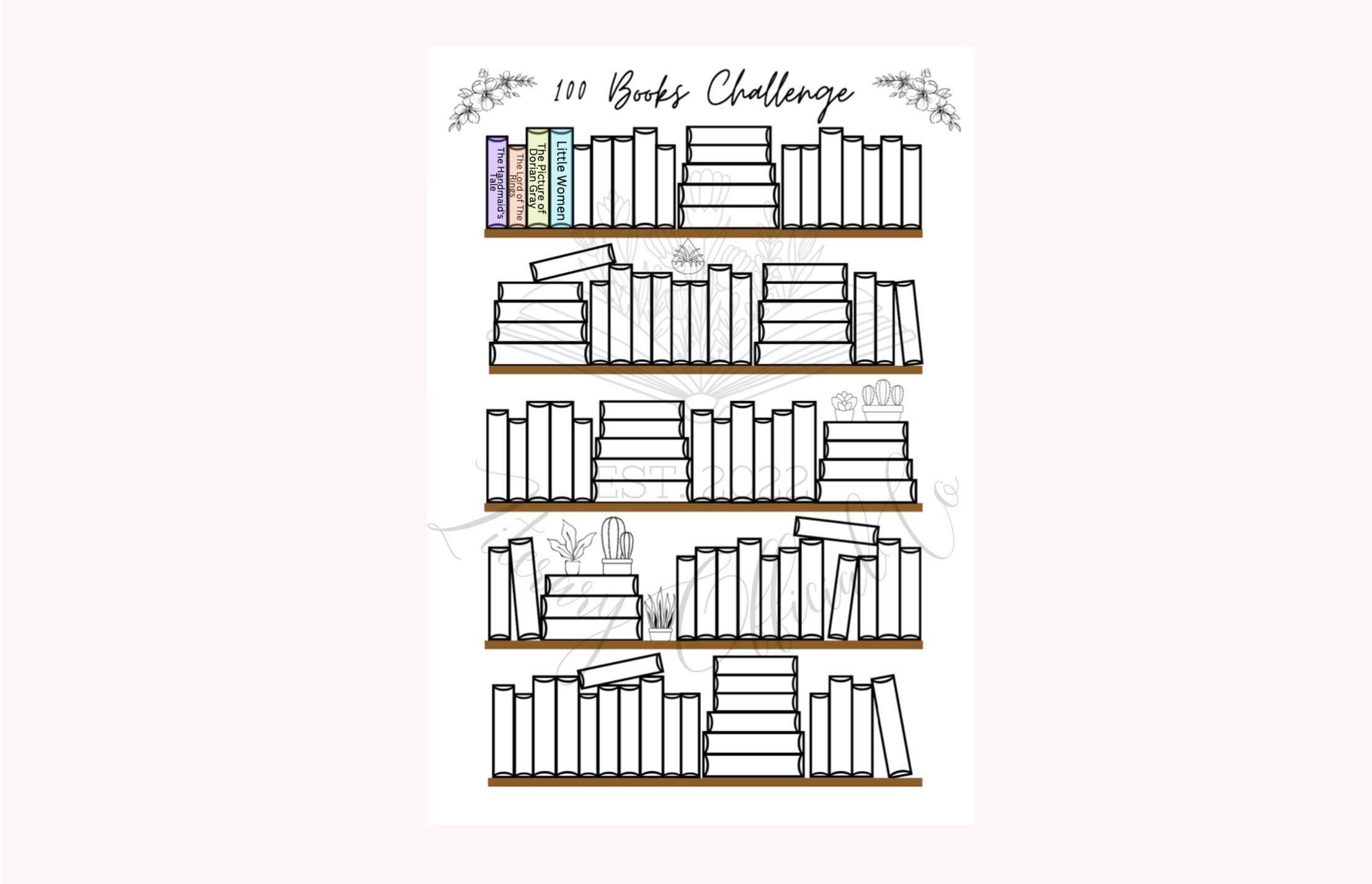 Printable Book Challenge | PDF Digital Download | Reading Log Journal ...