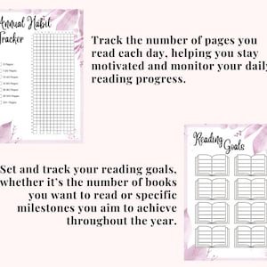 Printable Reading Journal Log | Book Tracker PDF Instant Download ...