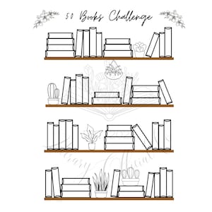 Printable Book Challenge | PDF Digital Download | Reading Log Journal ...