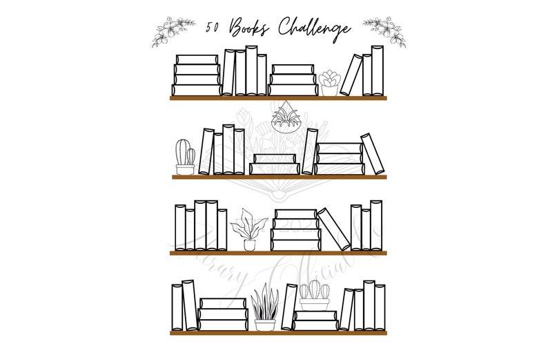 Printable Book Challenge | PDF Digital Download | Reading Log Journal ...