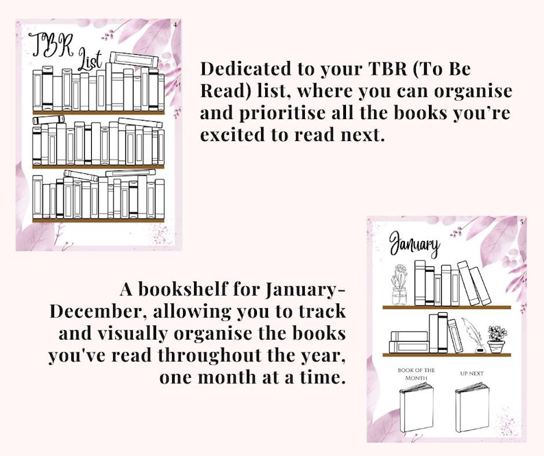 Printable Year of Reading Journal: Book Tracker (digital Download) - Etsy
