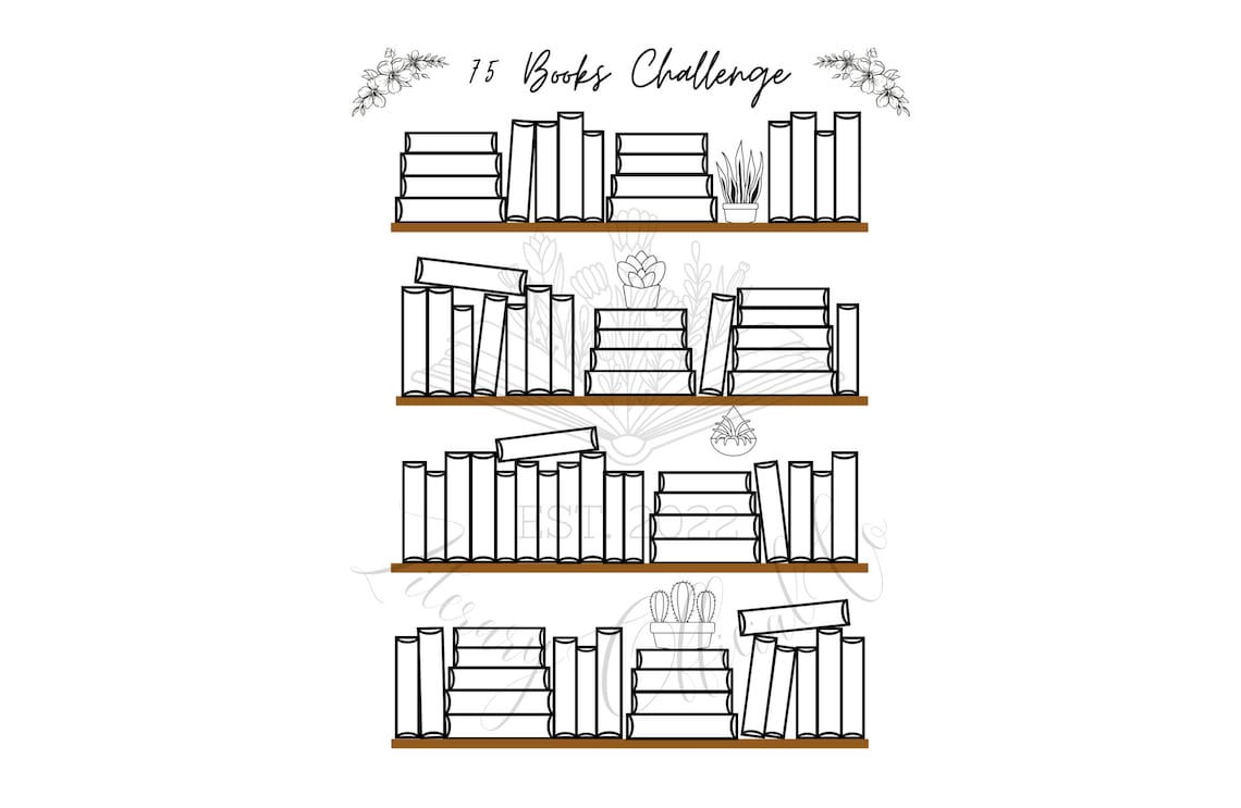 Printable Book Challenge | PDF Digital Download | Reading Log Journal ...