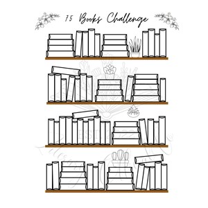 Printable Book Challenge | PDF Digital Download | Reading Log Journal ...