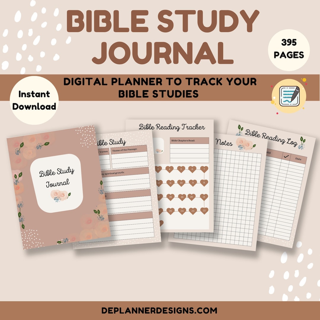 Bible Study Journal | Bible Study Tracker | Bible Journaling| Christian ...