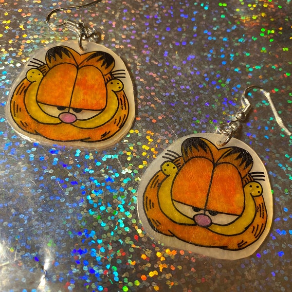 Garfield Earrings - Etsy