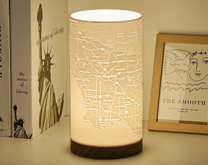 Tall Map Lamp Table Lamp - Etsy
