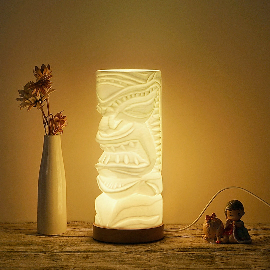 Tiki Table Lamp - Tiki Room Decor Desk Bedside Lamp for Birthday ...