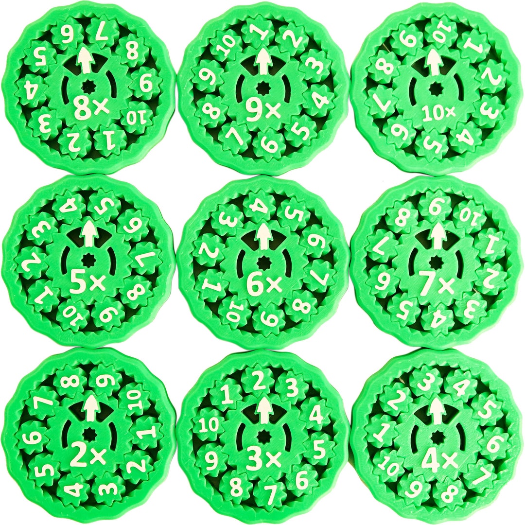 Math Fidget Spinner Set – 9pcs Educational Desk Toys for Kids ...