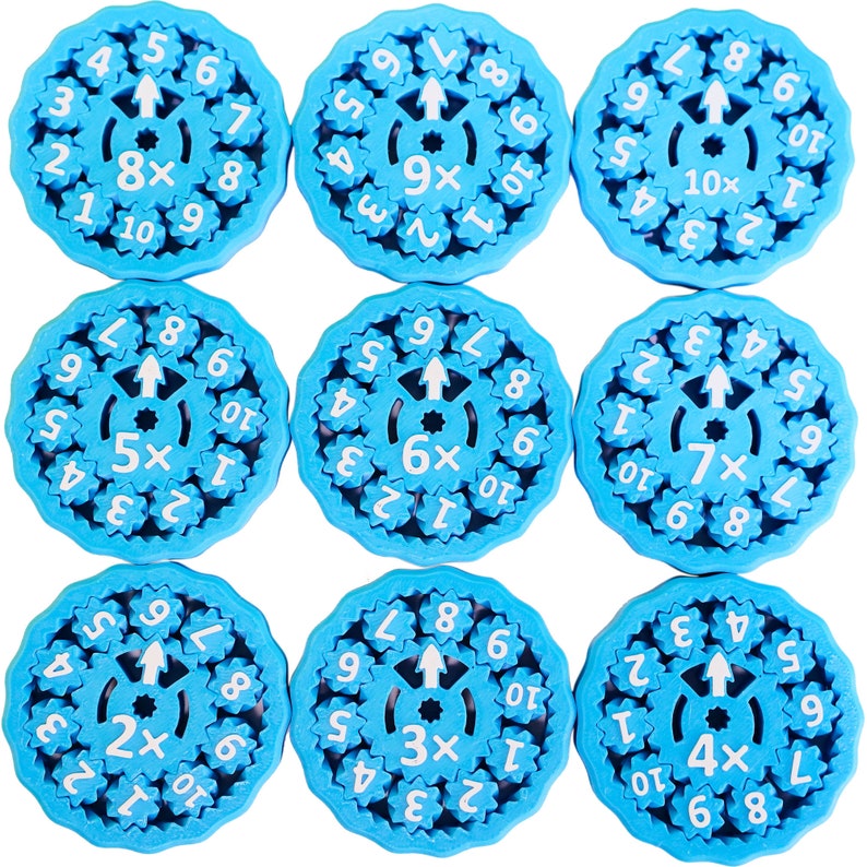 Math Fidget Spinner Set – 9pcs Educational Desk Toys for Kids ...