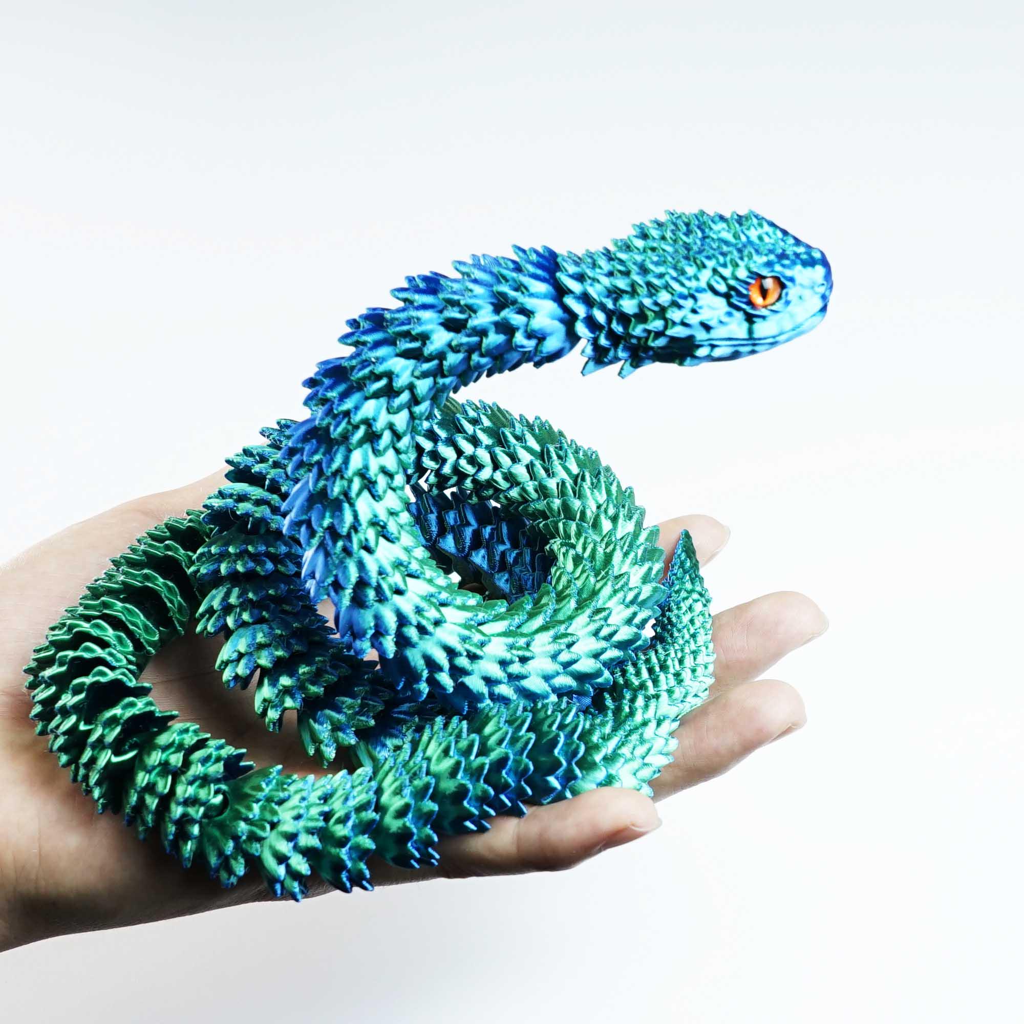 3D Printed Articulated Viper Snake – Fidget Toy Desk Decor - Etsy