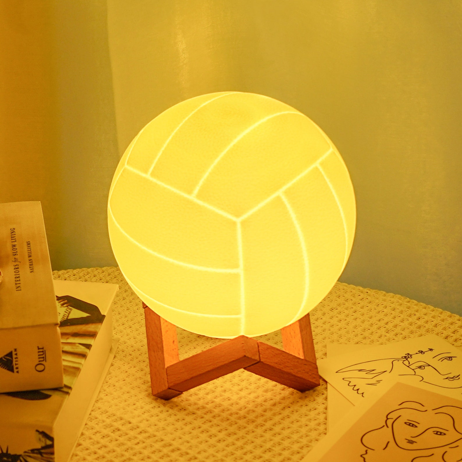 Personalized Volleyball Gifts Lamp: Birthday Gifts for Her, Night Light ...