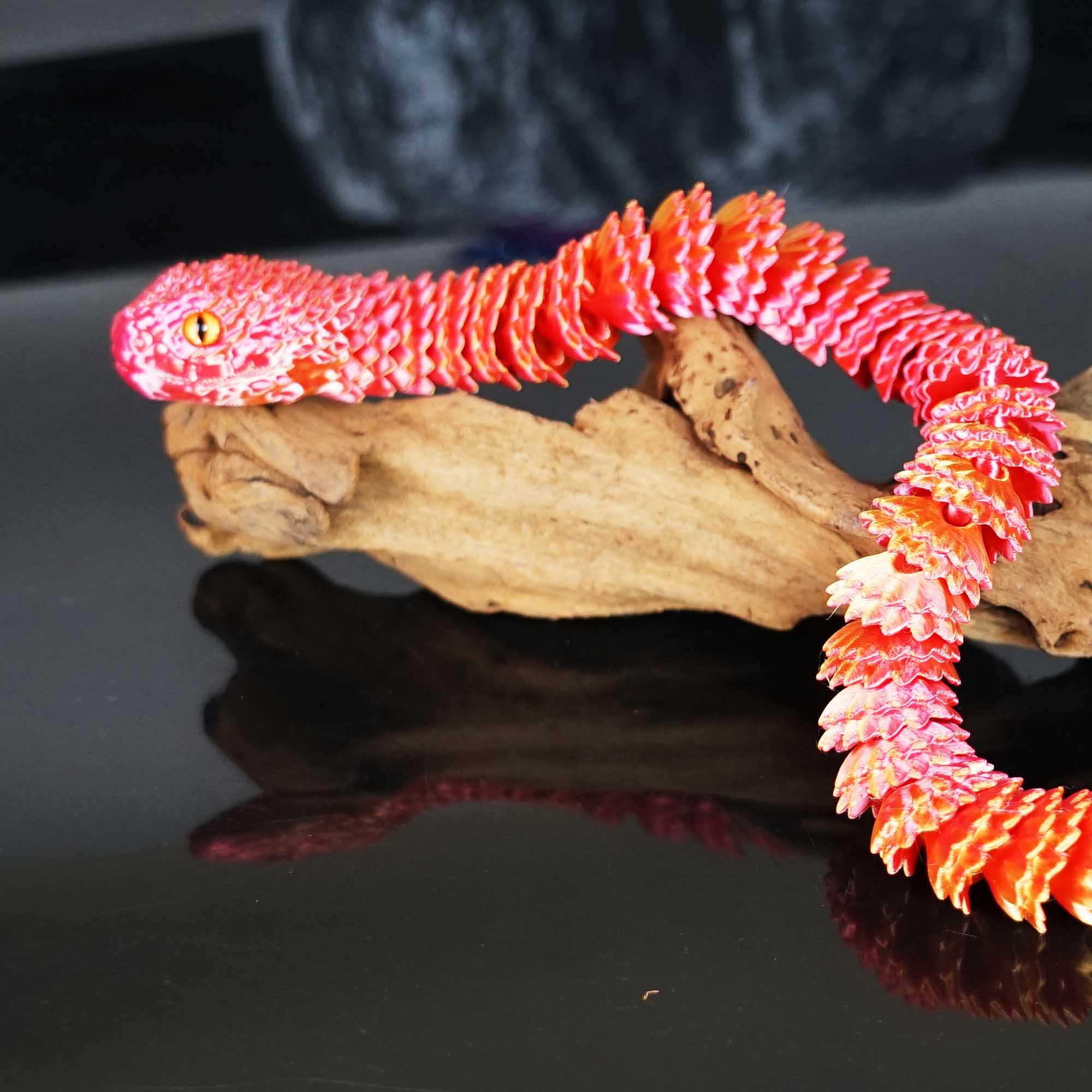 3D Printed Articulated Viper Snake – Fidget Toy Desk Decor - Etsy