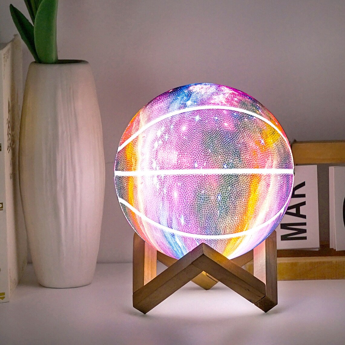 Starry Sky Basketball Night Light - 3D Printed Lamp, Perfect for Him ...