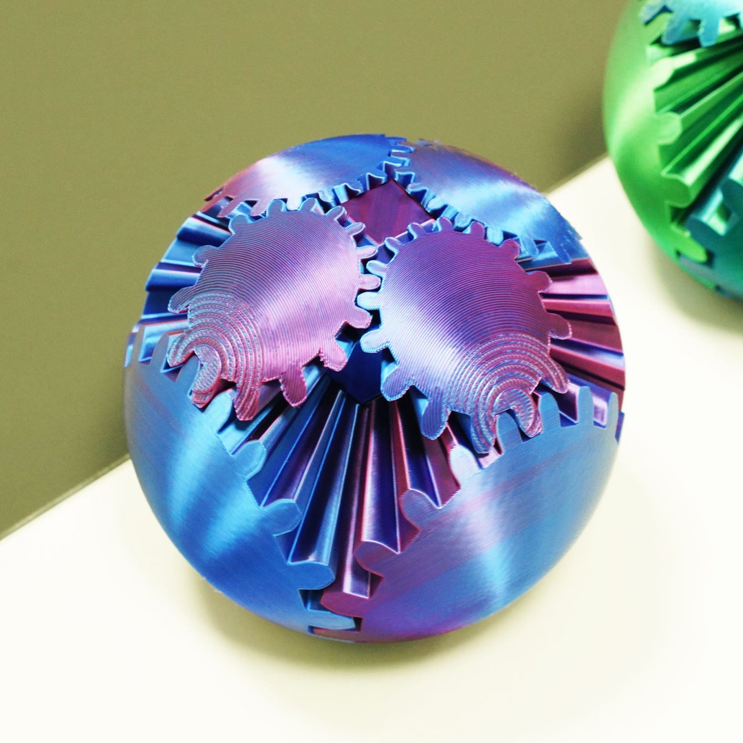 3D Printed Gear Ball Sphere Transformable Stress Relief Toy, Colorful ...