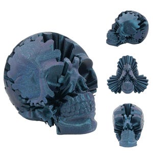 3D Printed Skull Fidget Toy Gear Sphere Stress Relief Toys, Skeleton ...