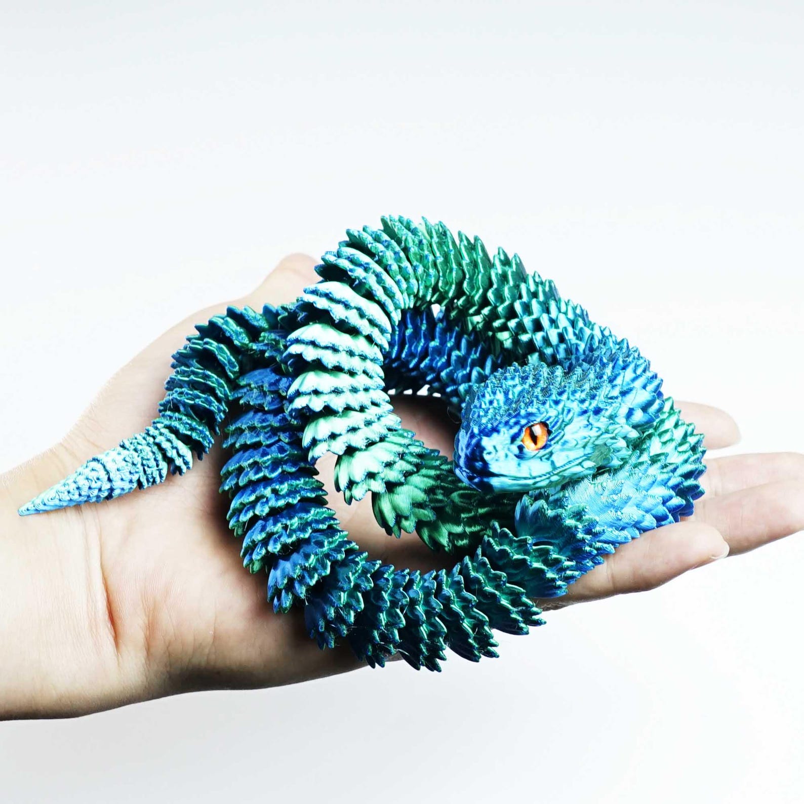 3D Printed Articulated Viper Snake – Fidget Toy Desk Decor - Etsy