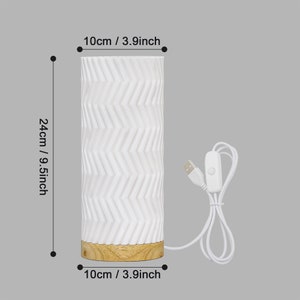 Unique 3D Printed Bedside Lamp - Modern Art Deco Table Lamp, Cool and ...