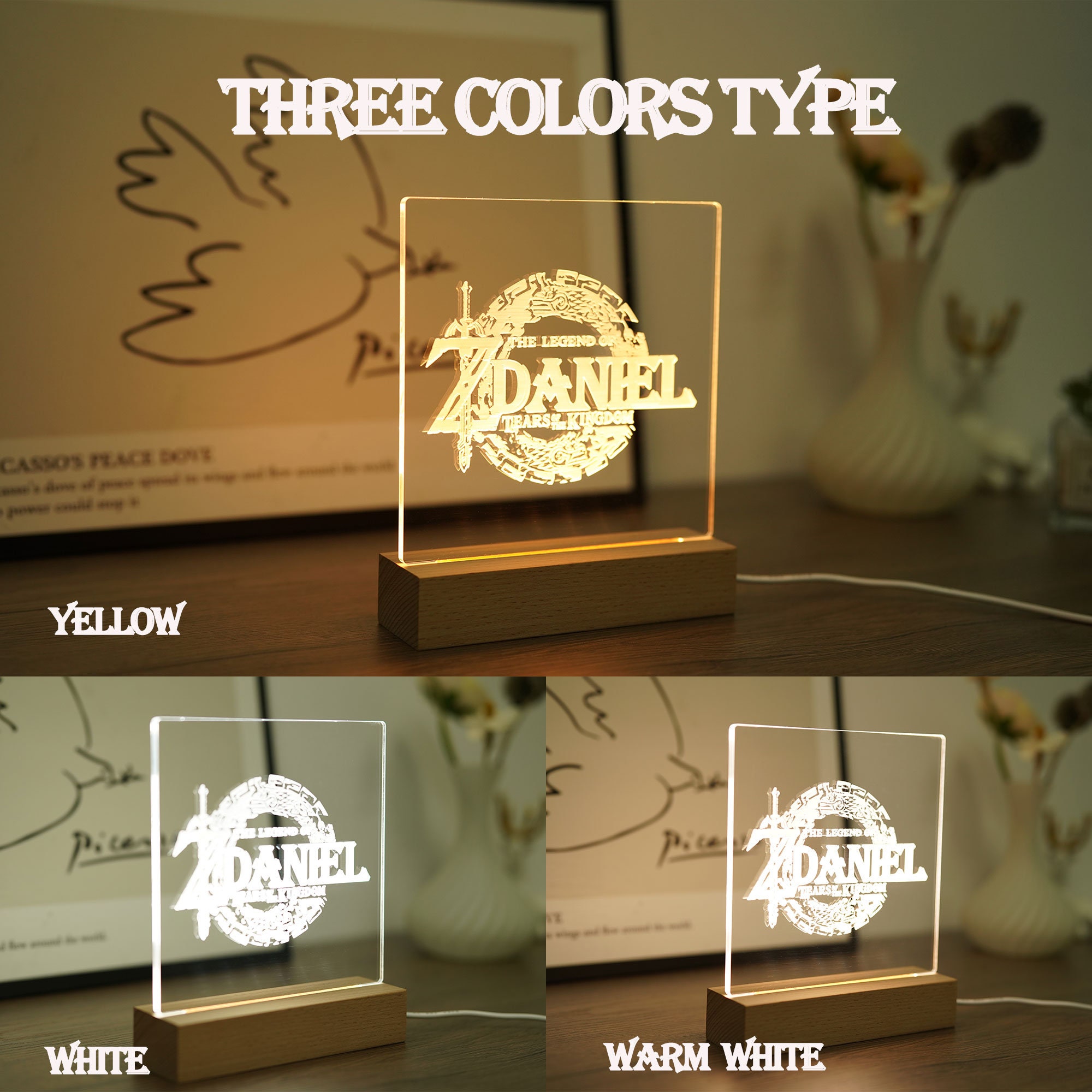 Custom Gamer Acrylic Lamp – Personalized Fantasy Hero Light, Unique ...
