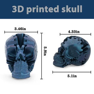 3D Printed Skull Fidget Toy Gear Sphere Stress Relief Toys, Skeleton ...