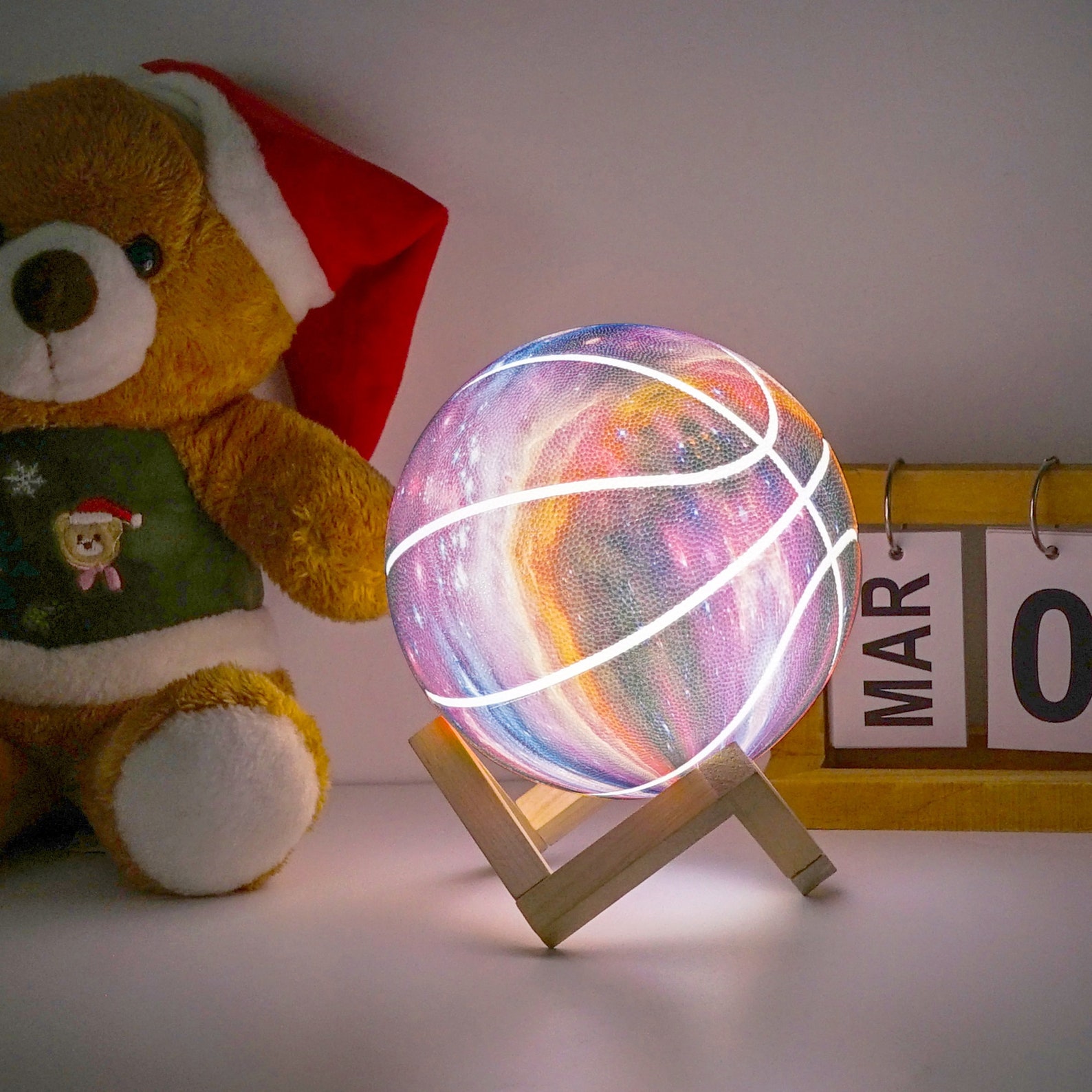 Starry Sky Basketball Night Light - 3D Printed Lamp, Perfect for Him ...
