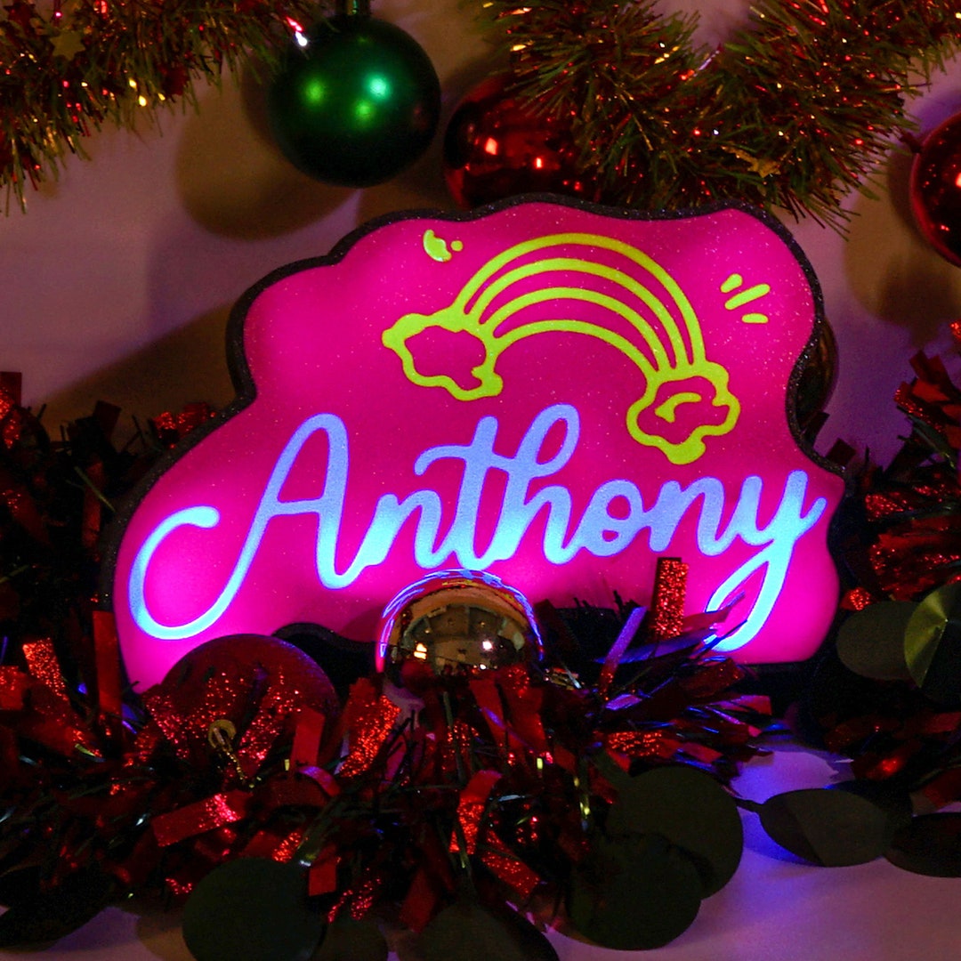 Customizable Name Neon Lightbox Personalized Gifts 16 Colors LED ...