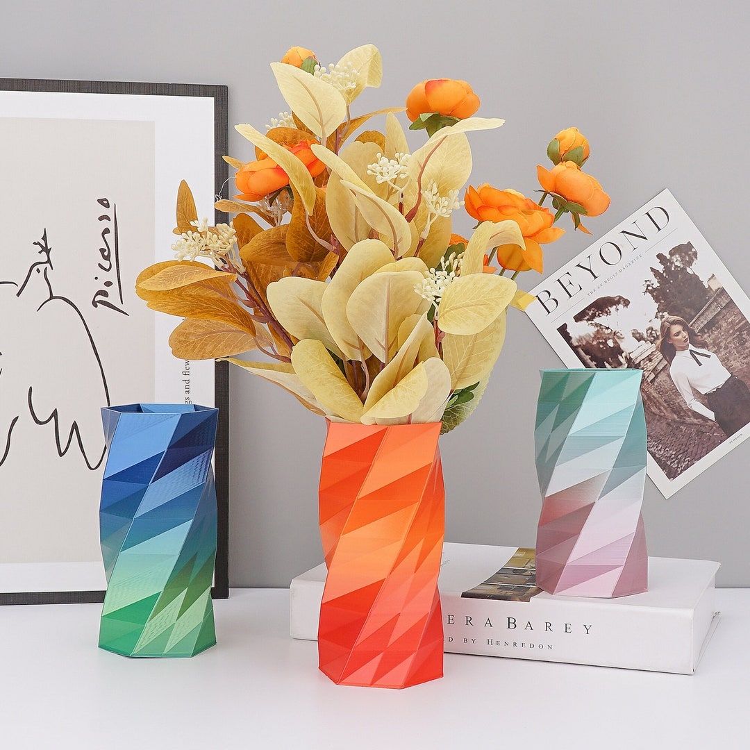 Colorful Stunning 3D Printed Gradient Vases in Cool Warm and - Etsy